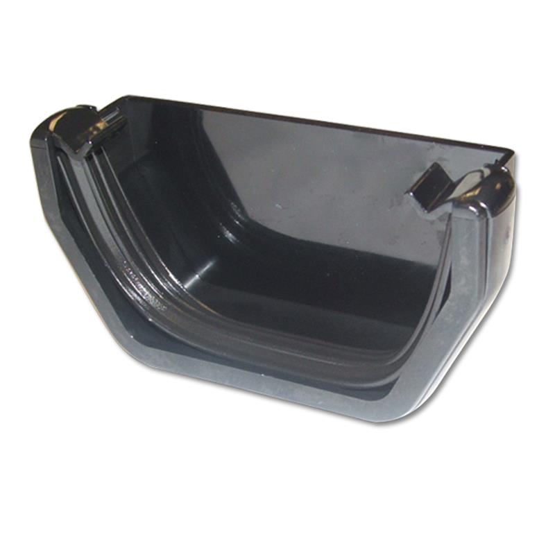 Square Gutter Stop End Ext (Black) | UPVC Shop