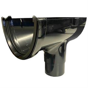Hi-Cap (Deepflow) Stop End Outlet – Black | UPVC Shop