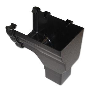 Ogee Gutter Stop End Outlet RH (Cast Iron Effect) | UPVC Shop